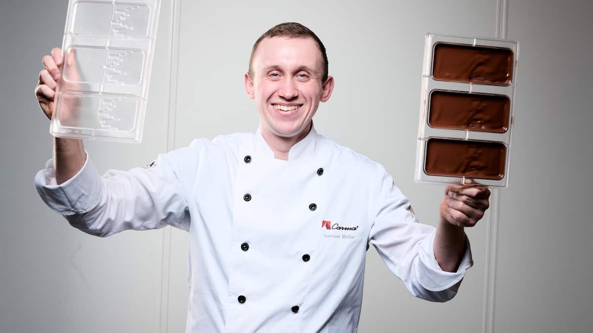Jeune pâtissier, Samuel Müller crée de nouveaux chocolats trois étoiles ...