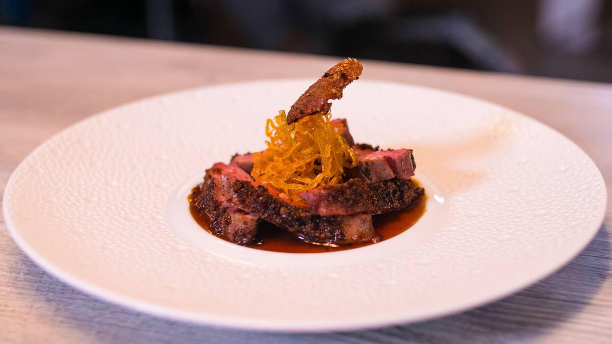 Filet de canette laqué au pain d'épices et agrumes